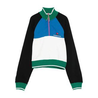 Casablanca SweaT-shirt &agrave; quart de zip color-block - Femme - Sweatshirts et sweats &agrave; capuche - Multicolore - Taille: 38 FR