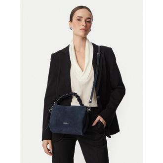 Coccinelle Handtasche Coccinelle P6P Boheme Suede Bimaterial E1 P6P 58 01 01 Dunkelblau