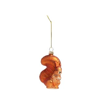 &Klevering Eichh&ouml;rnchen Christbaumschmuck Glas Orange 10 cm