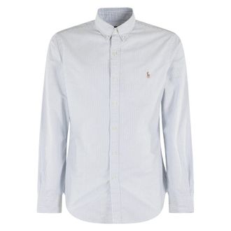 Polo Ralph Lauren Gestreiftes Oxford-Hemd Langarm - - Shirts - Herren - Wei&szlig; - 2XL