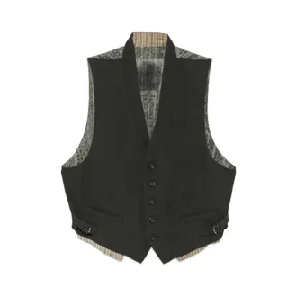 Ziggy Chen Homme, Costumes, Vert, Taille: M Gilet col en V