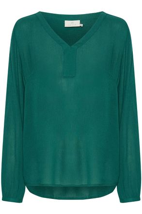 Kaffe Langarm-Bluse Amber Damen Bluse Amber Langarm V Ausschnitt Casual Shirt 42, Aventurine