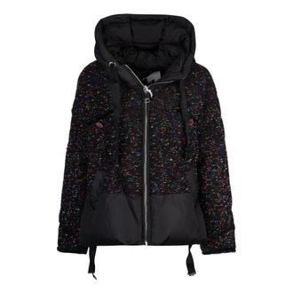 Khrisjoy Schwarze Tweed-Pufferjacke - - Jackets - Damen - Schwarzk - S
