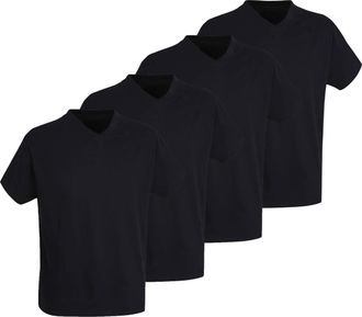 Götzburg Herren T-Shirts V-Ausschnitt | 2 Stück | 741275 (DE/NL/SE/PL, Alphanumerisch, 5XL, Regular, Regular, 4 x schwarz)