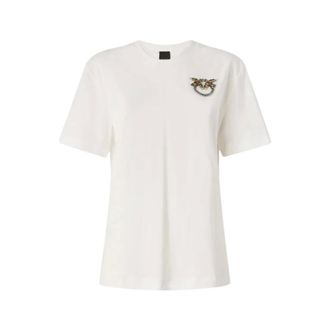 Pinko Pinko, Femme, Tops, Blanc, Taille: 38 FR T-shirt &Eacute;tonnant