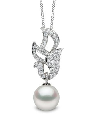Yoko London pendentif à perles Duchess en or blanc 18ct serti de diamants - Argent