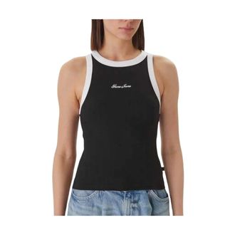 Guess Femme, Tops, Noir, Taille: 38 FR GJ Embro Ringer Tank T