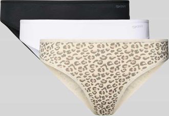 Skiny Slim Fit Slips mit Logo-Print im 3er-Pack