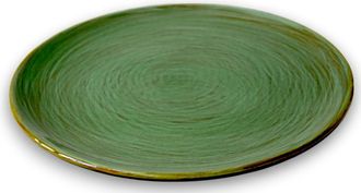 Fratelli Col&igrave; Terracotta-Teller Terre Antico, flacher Teller &Oslash; 20 cm, antikes Gr&uuml;n - italienische Handwerkskunst f&uuml;r Ihren Tisch