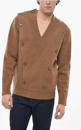 Burberry Wool Blend V-Neck Sweater size M
