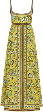 Alemais Femme, Robes, Jaune, Taille: 40 FR Robe d&eacute;t&eacute; aux teintes de coucher de soleil