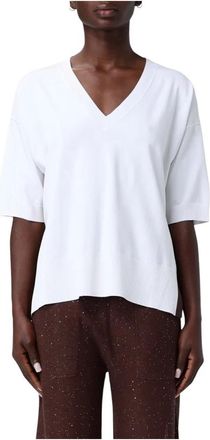 KANGRA Femme, Pulls, Blanc, Taille: 36 FR V-neck Tricots