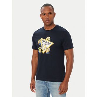 Guess T-Shirt 183589 Blau Classic Fit