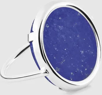 Ginette NY Bague Disc Lapis Or Blanc