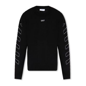 Off-white Homme, Pulls, Noir, Taille: M Pull-over avec logo