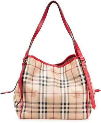 Burberry Shopper - Small Haymarket Check Coated Canvas Canterbury Tot - Gr. unisize - in Braun - f&uuml;r Damen