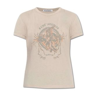 Acne Studios Femme, Tops, Gris, Taille: 40 FR T-shirt Imprim&eacute; Gris pour Femmes