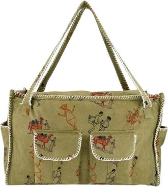 Baziszt Baziszt, Homme, Sacs, Vert, Taille: ONE Size Sac fourre-tout en coton avec poche