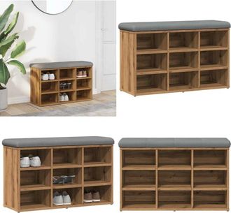 vidaXL Vidaxl - Banc à chaussures chêne artisanal 82x32x50 cm bois dingénierie