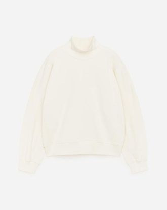 Arket French-Terry-Sweatshirt Mit Stehkragen -Wei&szlig;