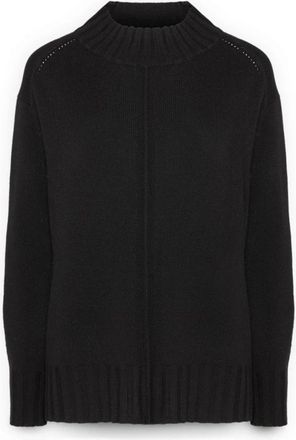 Elena Miro Femme, Pulls, Noir, Taille: 48 FR Pull en pure laine