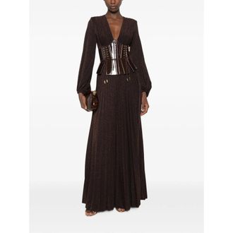 Elisabetta Franchi Satin Viscose Dress - Brown