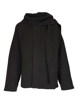 Le Kasha cardigan &agrave; d&eacute;tail de foulard - Marron