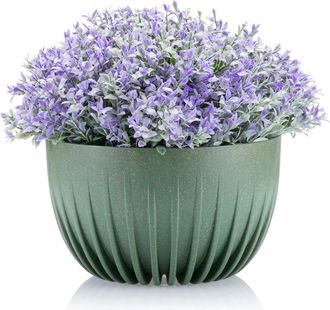 HowHomely Blumentopf Hoch 14 cm - Gr&uuml;n Blumen&uuml;bertopf - Langlebige und Leichte &Uuml;bertopf 24 cm Durchmesser f&uuml;r Wohnzimmer oder Garten - Blumenk&uuml;bel Wetterfest
