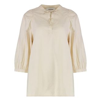 Yves Salomon Seidenmischung Bluse mit Schn&uuml;rung - - Blouses & Shirts - Damen - Beige - M
