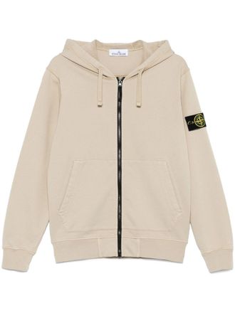 Stone Island hoodie à badge détachable - Vert
