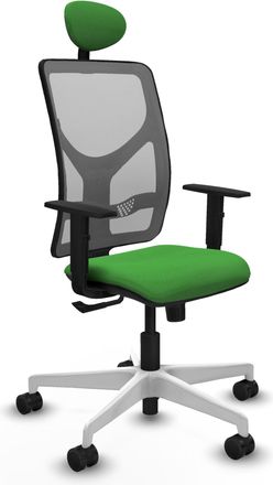 Piqueras y Crespo Schreibtischstuhl, verstellbare Armlehne, h&ouml;henverstellbare Lendenwirbelst&uuml;tze und festes Kopfteil, ausgestattet mit 3 Positionen und Schneideschaum, 