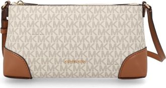 Michael Michael Kors Womens Shoulder Bag With Logo Beige 89.pvc
