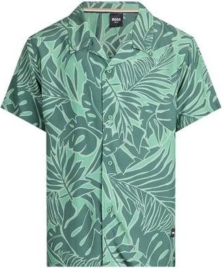 HUGO BOSS Chemise droite manches courtes &agrave; fleurs