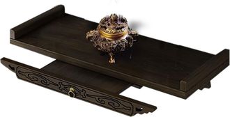 Generic Wandmontiertes Schrein-Altar-Tischregal - Doppellagiges Pr&auml;sentationsregal | Starker, tragender spiritueller Altarst&auml;nder f&uuml;r Zuhause, Wohnzimmer, Sch