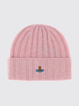 Vivienne Westwood Gerippte Beanie aus 100% Kaschmir mit gesticktem Orb-Logo