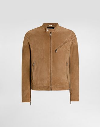 Dolce & Gabbana Lambskin Leather Jacket - Mann M&auml;ntel Und Jacken Beige 52