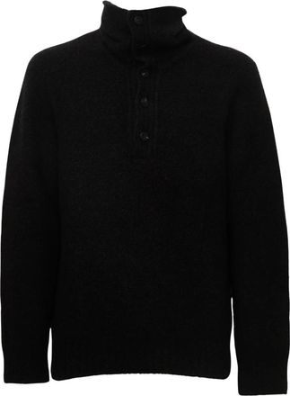 04651/ Polo Cloudy Wool - - Knitwear - Herren - Schwarzk - L