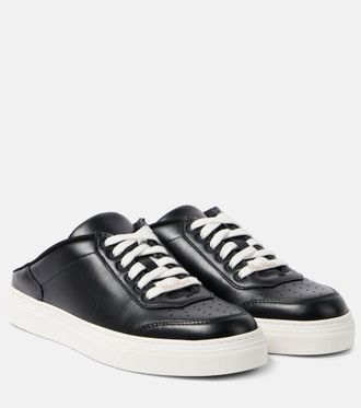 Max Mara Sneakers Slide aus Leder
