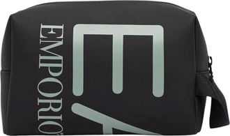 Emporio Armani Trousse de toilette avec logo oversize - unisex - Sacs - Noir - Taille: ONE Size
