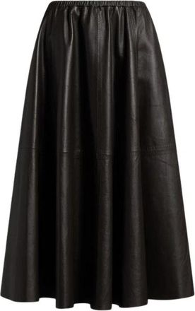 Alberta Ferretti Weiter weiter Rock aus weichem Leder - - Skirts - Damen - Schwarzk - S