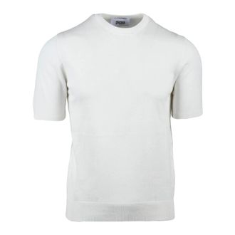 Alpha Studio Homme, Tops, Blanc, Taille: S Maglioncino Girocollo