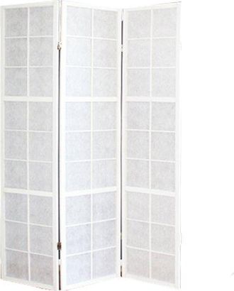 PEGANE Paravent Japonais Shoji en Bois Blanc de 3 pans