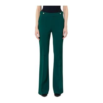 Liu Jo Pantalone Flaire Dettaglio - Femme - Pantalons - Vert - Taille: 42 FR