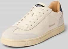Blauer Sneaker aus Leder-Mix Modell Lowell