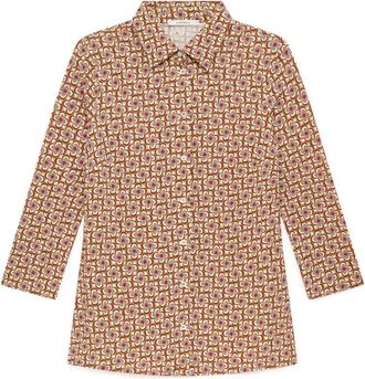 Maliparmi Maliparmi, Femme, Blouses et Chemises, Brun, Taille: 42 FR Mini Chemise Moulin&eacute;