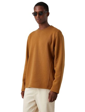 Koton Herren Basic Rundhals Sweatshirt, Kamelhaar (100), S