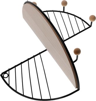 Angoily HOOTNEE Wandmontiertes Wandregal mit Haken Platzsparender Wandorganizer f&uuml;r Badezimmer Schlafzimmer K&uuml;che Robustes Wanddekorregal mit Gro&szlig;er Kapazit&auml;t