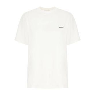 Coperni Femme, Tops, Blanc, Taille: 38 FR Logo Boxy T-Shirt