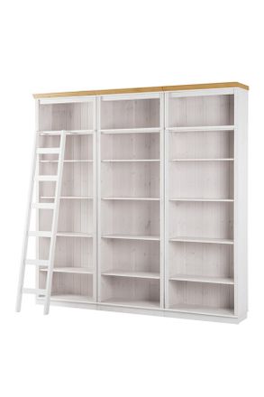 Livetastic B&uuml;cherwand Lillehammer, Kiefer, Honig, Holz, Kiefer, massiv, 15 F&auml;cher, 223x222x37 cm, Wohnzimmer, Regale, B&uuml;cherregale