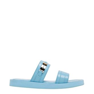 by FAR Easy Sandalen gl&auml;nzend k&ouml;rniges Leder - - Shoes - Damen - Blau - 37 EU